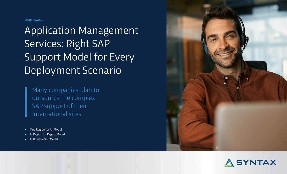 Support Mission-Critical SAP Applications with AMS Globally: Whitepaper